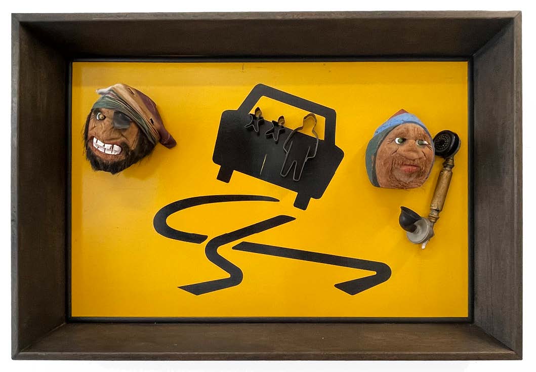 Sly Owl Assemblage Wall Sculptures - The Levee Central Maitland